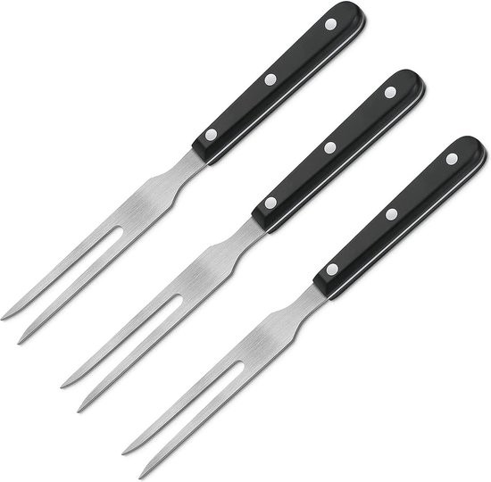 3 stuks vleesvorken, vleesvorken, roestvrij staal, grillvork 26,5 cm ...