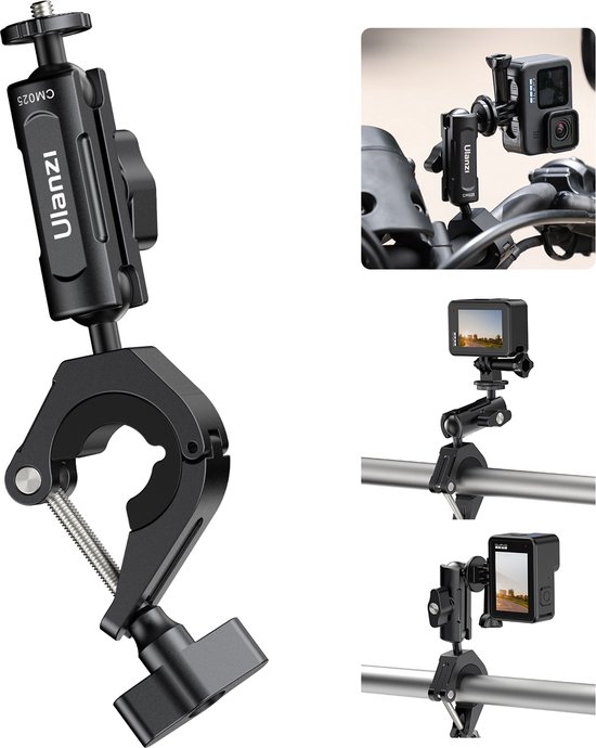 Ulanzi CM025 Fiets/Motor Mount - GoPro/Insta 360 Handlebar - Stabiele ...