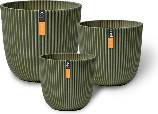 Capi Europe - Pot bol Groove 'made with' kunstgras - Set van 3 - Groen ...