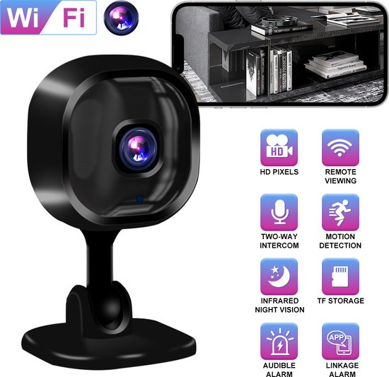 WINNES Mini Camera 1080p -360° Spy Camera Wifi met App - Verborgen ...