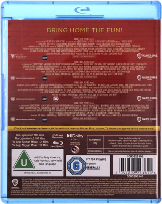 Lego Movie Collection (4 Films) [Blu-Ray] (Blu-ray), Carter Jenkins | Dvd's | bol