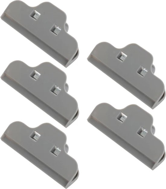 Vershoudclips set van 5 stuks Grijs 10cm , Chipszak Clips van 5 stuks ...