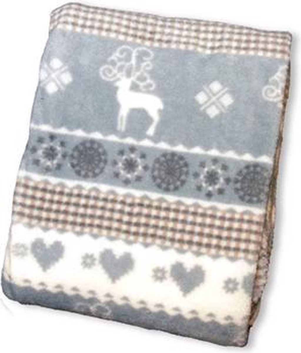 Unique Living Winter - Fleece - 130x160 cm - Licht blauw | bol.com