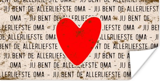 Affiche Chère grand-mère - Fête des mères - Grand-mère - Rétro - Cadeau ...