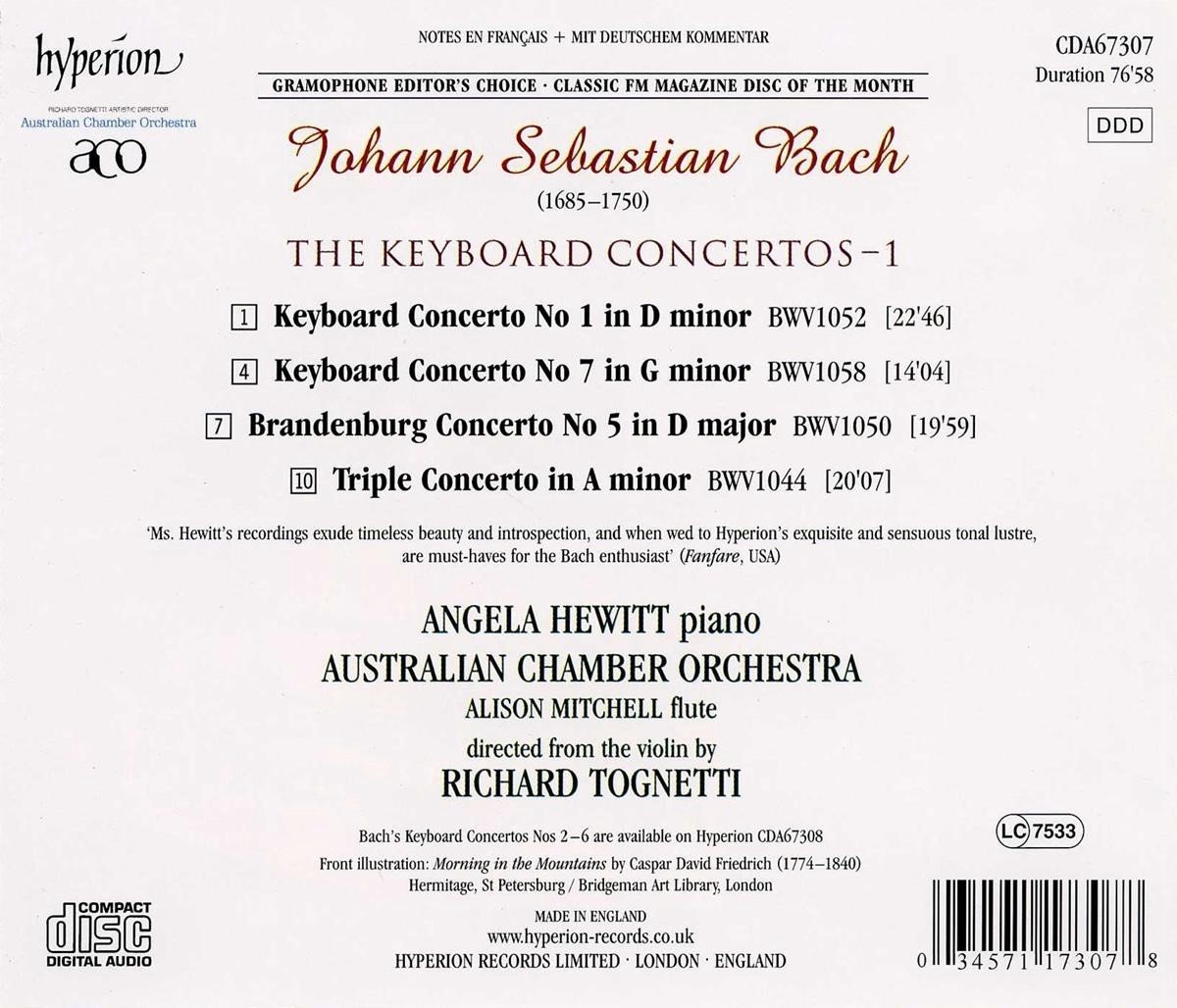 Bach, Js.: The Keyboard Concertos - 1, Angela Hewitt, Australian Chamber Orchestra |... | bol.com