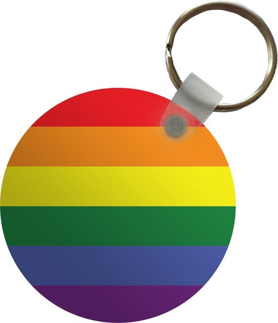 Sleutelhanger - Regenboog vlag - Pride Vlag - Love - Plastic - Rond ...