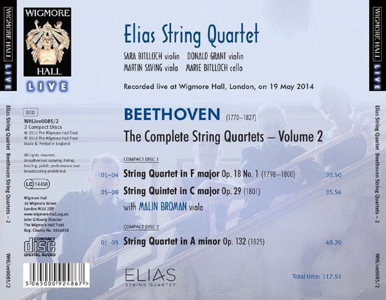 Elias String Quartet - The Complete String Quartets Volume (2 CD), Elias String... | bol
