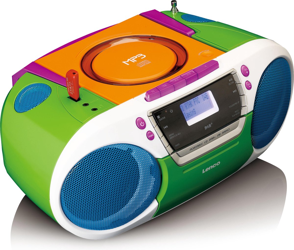 Lenco SCD-681 - draagbare Radio CD-speler met dab+ en casette functie ...