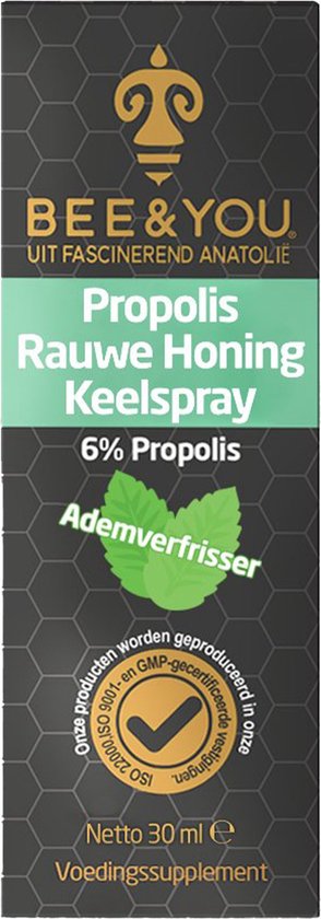 BEE&YOU Propolis Raw Honey Throat Spray | bol.com