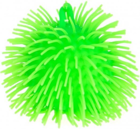 Kneedbare fluffy stressbal groen 8 cm - Voor kinderen - Pompom bal ...