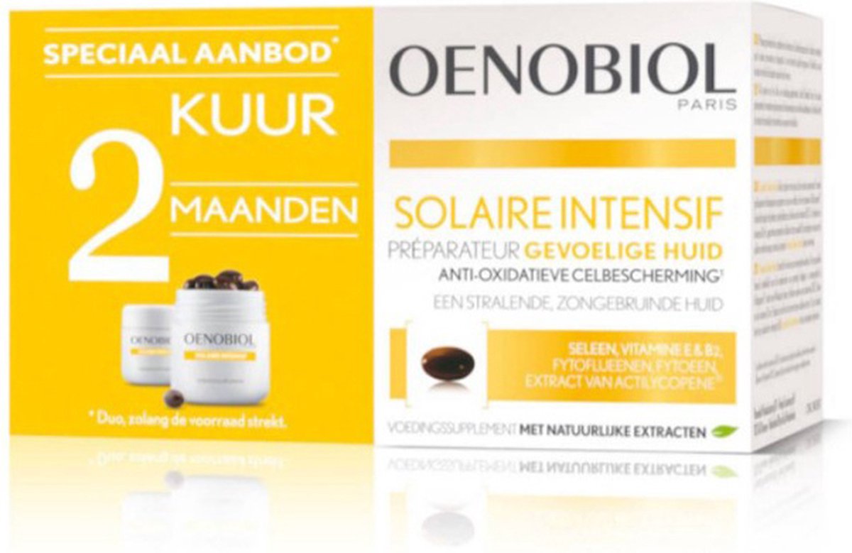 Oenobiol Zon Solaire - Zelfbruiner - Voor Gevoelige Huid - 2 x 30 capsules | bol.com