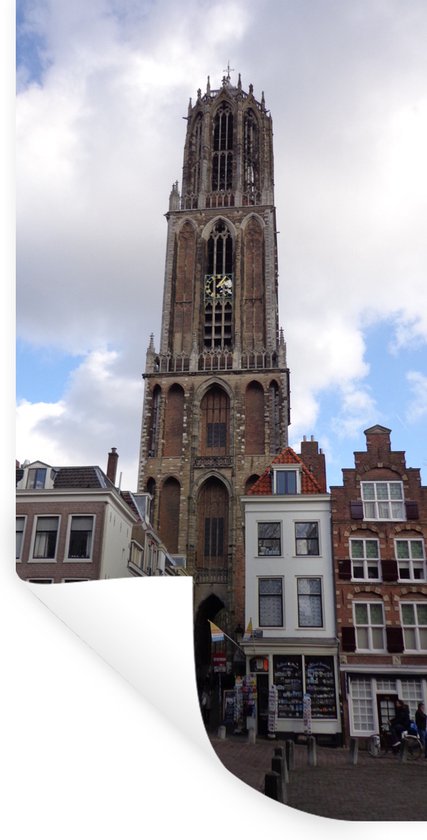 Muurstickers - Sticker Folie - Utrecht - Domtoren - Wolken - 80x160 cm ...