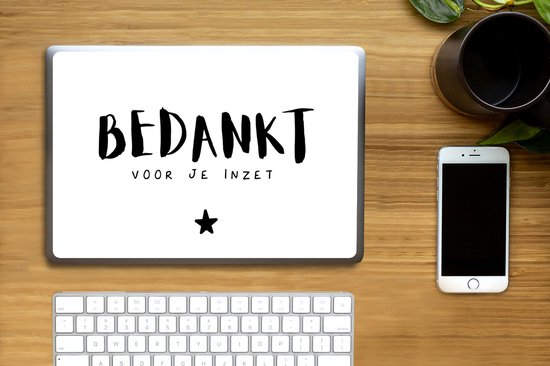 Laptop sticker - 12.3 inch - Quotes - Collega - Bedankt voor je inzet ...