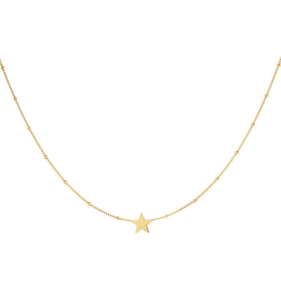 RVS ketting ster - Yehwang - Ketting - One size - Goud | bol.com