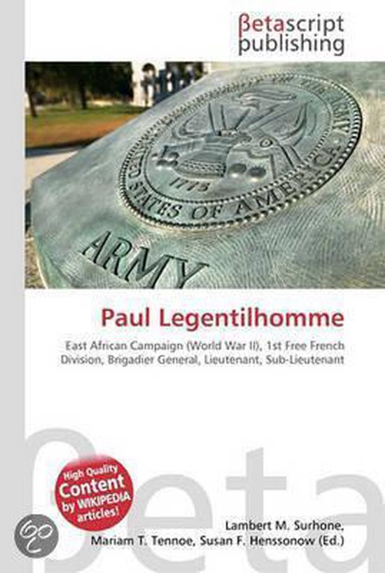 Paul Legentilhomme | 9786130341893 | Lambert M. Surhone | Boeken | bol.com