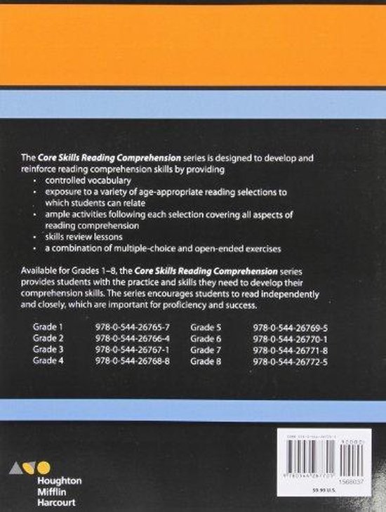 Core Skills Reading Comprehension Grade 6 | 9780544267701 | Houghton Mifflin Harcourt... | bol
