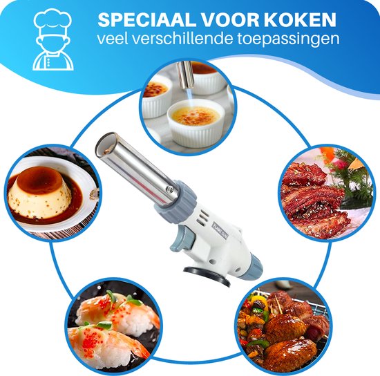 JT Products Gasbrander Crème Brûlée – Vlam Verstelbaar - Butaangas ...