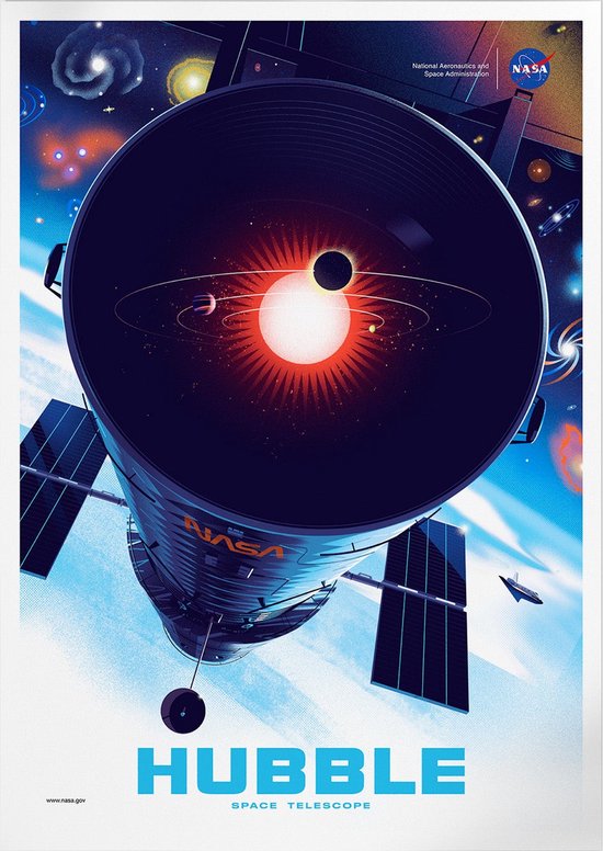 Hubble Space Telescope | Space, Astronomie & Ruimtevaart Poster | A3 ...
