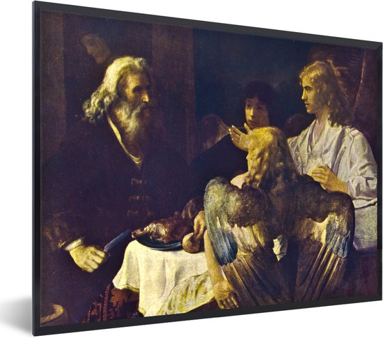Fotolijst incl. Poster - Abraham en de engelen - Rembrandt van Rijn ...
