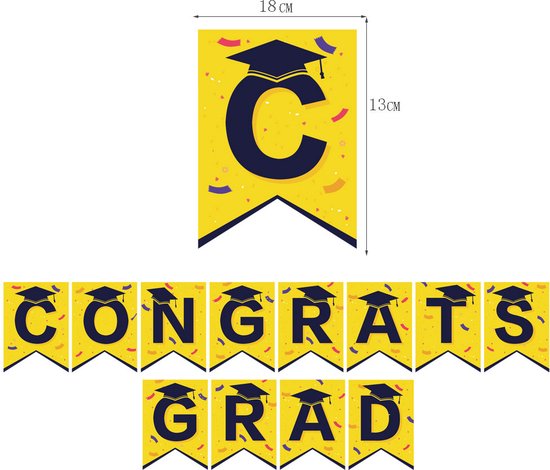 Geslaagd Versiering Geslaagd Slinger Vlaggenlijn Versiering Graduation ...