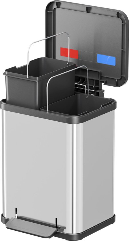 Hailo Öko Duo Plus M Prullenbak Afvalscheider 2 X 9 L Rvs Bol