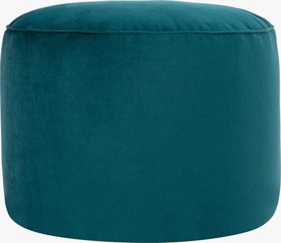 icon "Milano" Fluwelen Hocker, Teal Groen, XXL Zitzak Stoel met Vulling ...