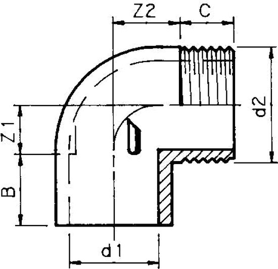 PVC knie 90° 1 1/4 buitendraad x 50 mm lijmverbinding | bol.com