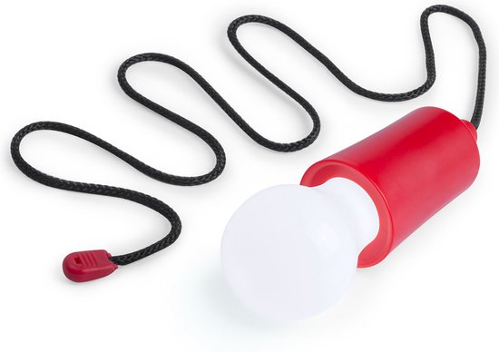 2x stuks treklampen LED op batterijen rood 15 cm - Hang kastlampje met ...
