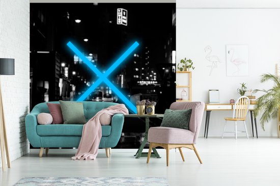 Behang - Fotobehang Game - Controller - Blauw - Breedte 260 cm x hoogte ...