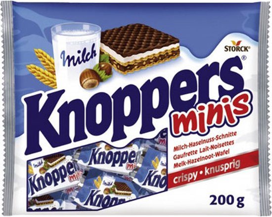 Knoppers mini chocolade koekjes 20 x 10g (200g) | bol