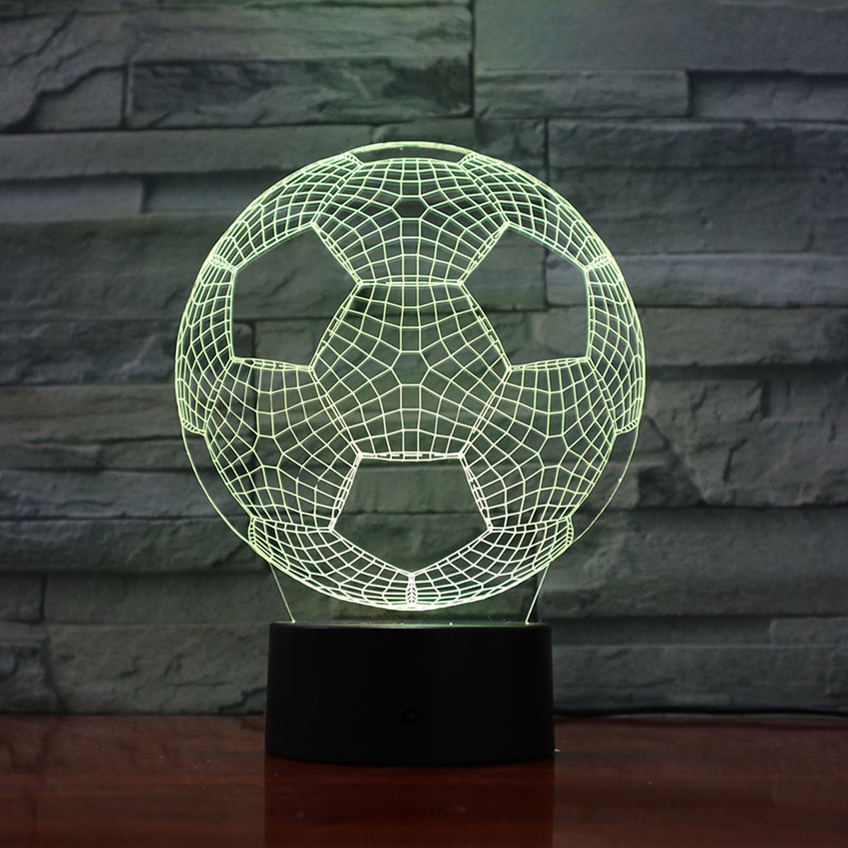 3D Led Lamp Met Gravering - RGB 7 Kleuren - Voetbal | bol.com