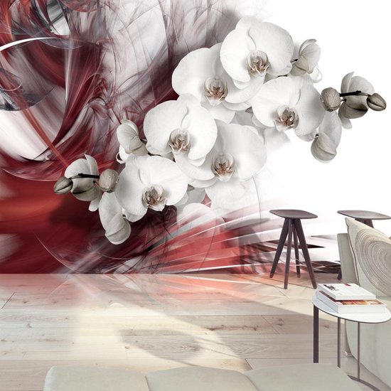 Fotobehang - Orchid in red. | bol.com