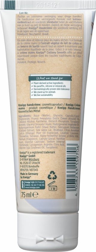 8x Kneipp Intensive Handcrème Cottony Smooth 75 ml | bol