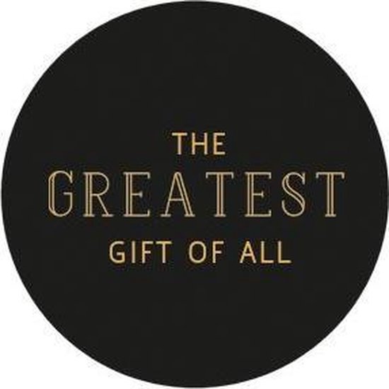 Villa Madelief Greatest gift sticker zwart goud | bol.com