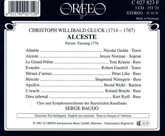 Gluck: Alceste, Nicolai Gedda Jessye Norman | Muziek | bol