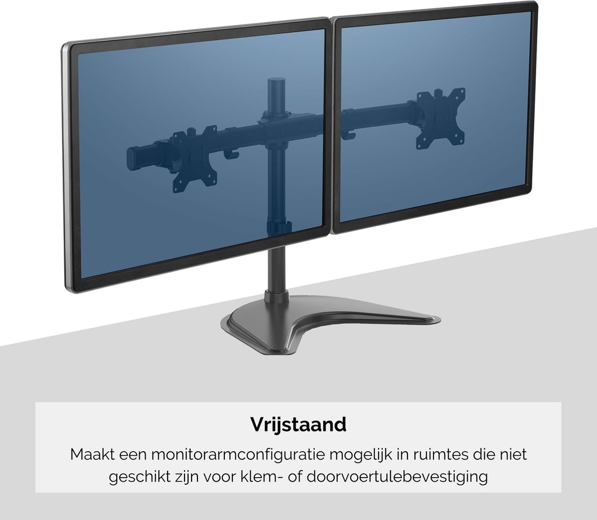 Fellowes Seasa Monitor arm dubbel 2 schermen 81.3 cm, 32 inch, zwart ...