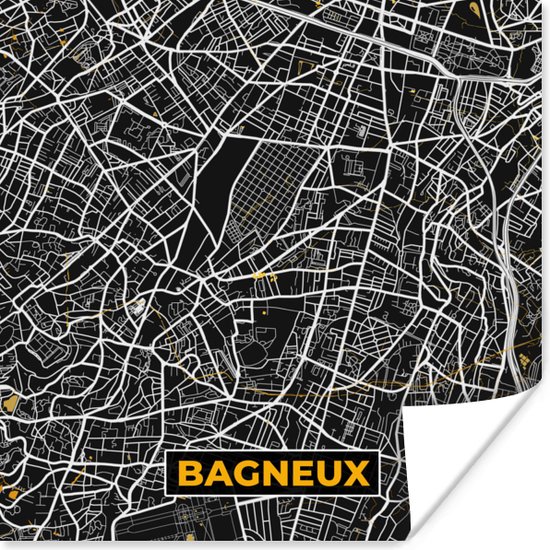 Poster Frankrijk - Stadskaart - Bagneux - Plattegrond - Kaart - 50x50 ...