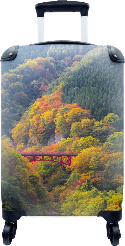 Koffer - Rode brug gaat door de bomen in Japan - Past binnen 55x40x20 ...