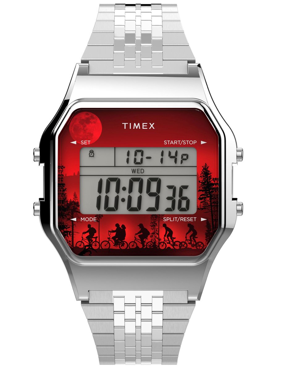 Timex Stranger Things TW2V50900 Horloge - Staal - Zilverkleurig - Ø 38 ...