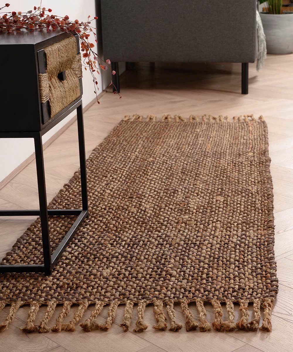 Jute loper Chunky - Boho & me - bruin/naturel 70x200 cm | bol.com