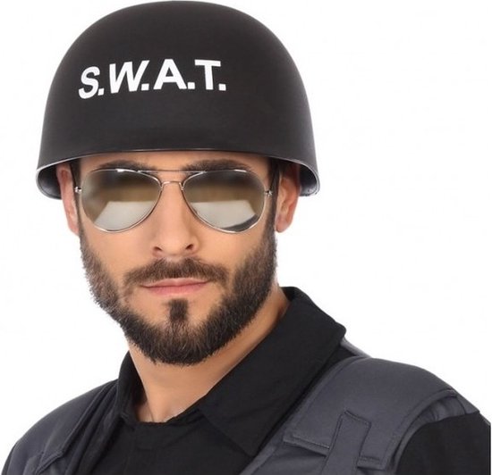 Politie SWAT verkleed accessoire helm voor volwassenen zwart | bol