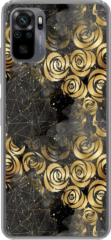 Xiaomi Redmi Note 10 Pro hoesje - Marmer - Goud - Roos - Patronen ...