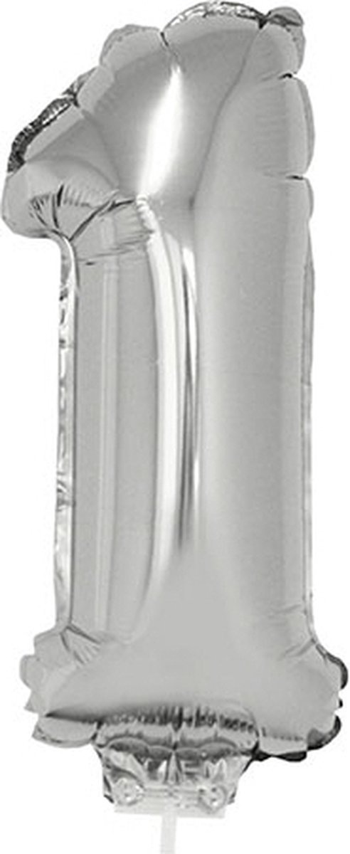 Zilveren opblaas cijfer 19 op stokjes | bol.com