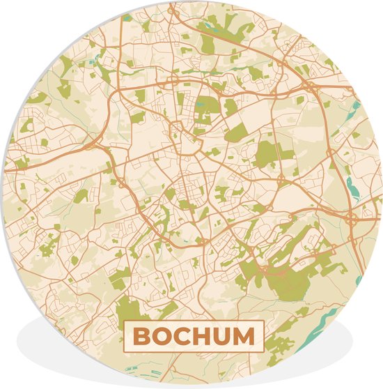 Wall Circle - Wall Circle Indoor - Map - Bochum - Map - Vintage - City ...