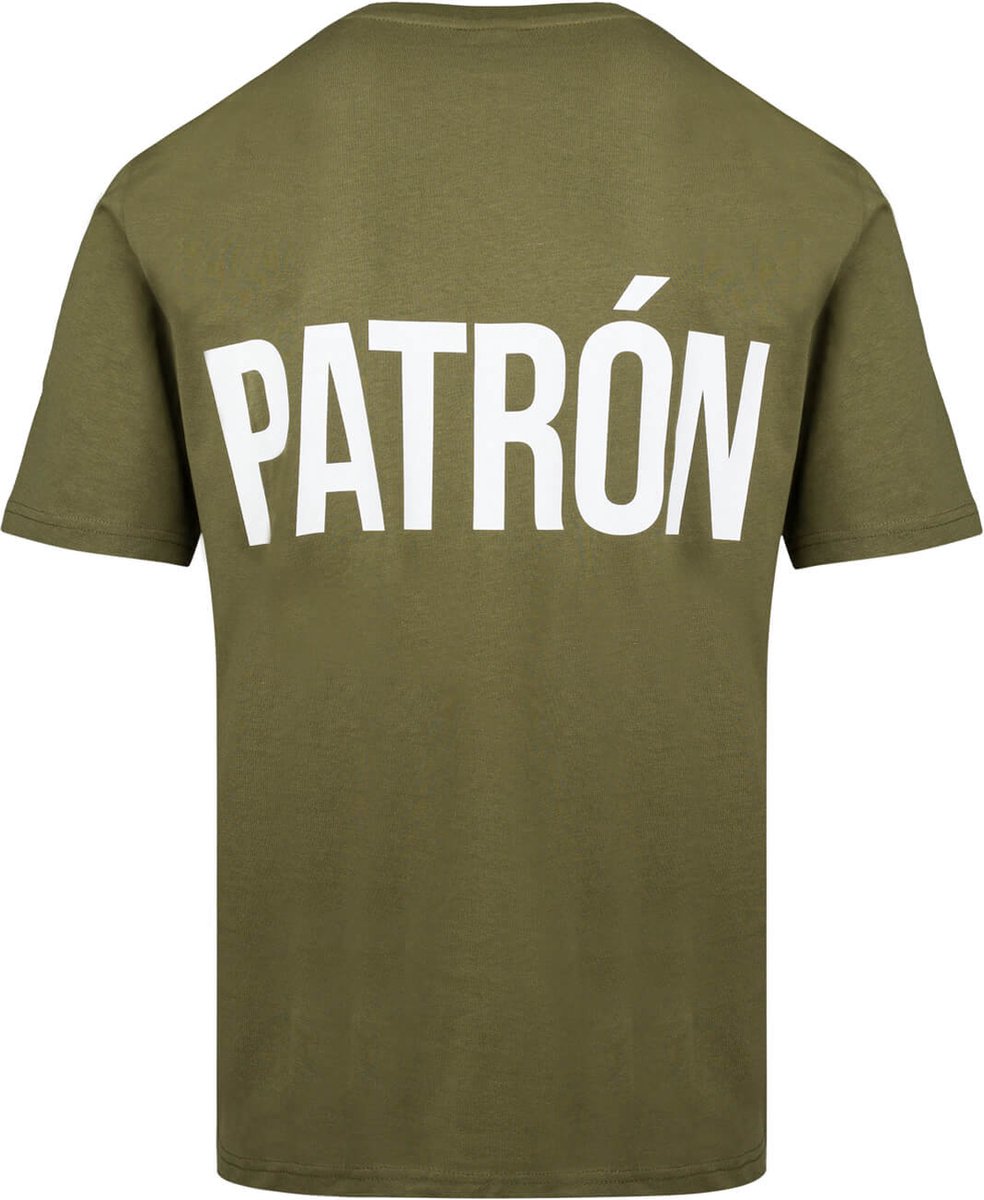 Patrón Wear - T-shirt - Oversized Brand T-shirt Green/White - Maat L ...