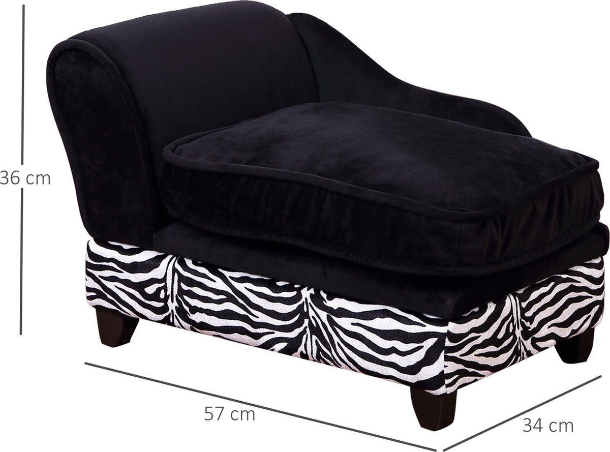 PawHut Hondenbank hondenzetel met opbergruimte katten sofa hondenbed ...