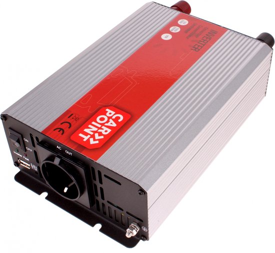 Carpoint Omvormer 12V>230V 1000W accu kabel | bol