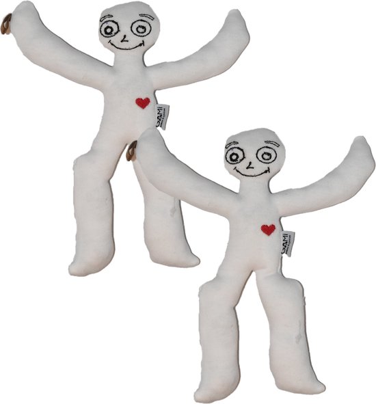 Gami Knuffel pop handmade 2 stuks 24cm Wit | bol.com