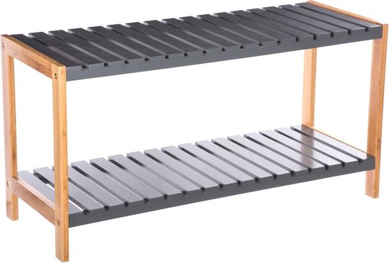 bol.com | Decopatent® - Schoenenrek 2 etages - Houten opbergrek voor 6 ...