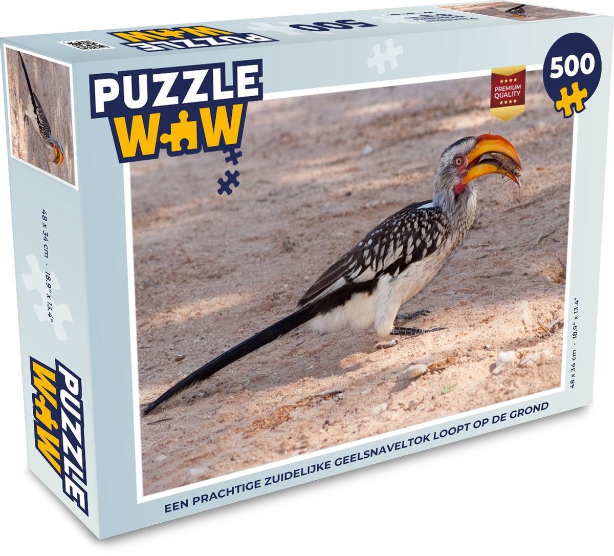 Puzzel 500 stukjes Zuidelijke geelsnaveltok - Een prachtige Zuidelijke ...